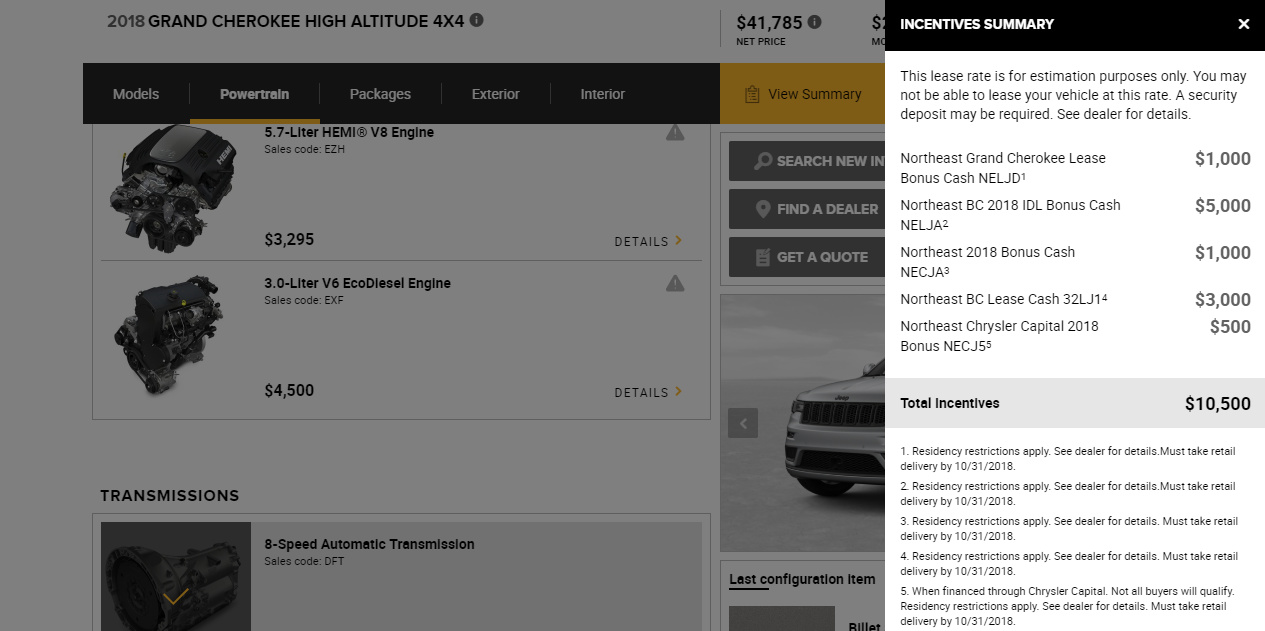 Jeep Incentives - Ask the Hackrs - FORUM | LEASEHACKR