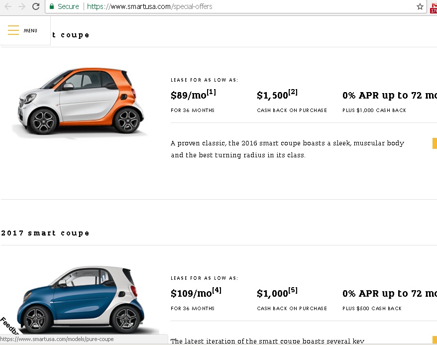 Looking for smart car lease deal - Marketplace - FORUM | LEASEHACKR